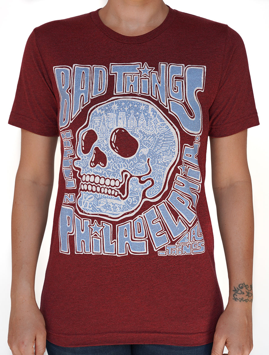 BAD THINGS CARDINAL RED UNISEX TEE – Shop Paul Carpenter Art